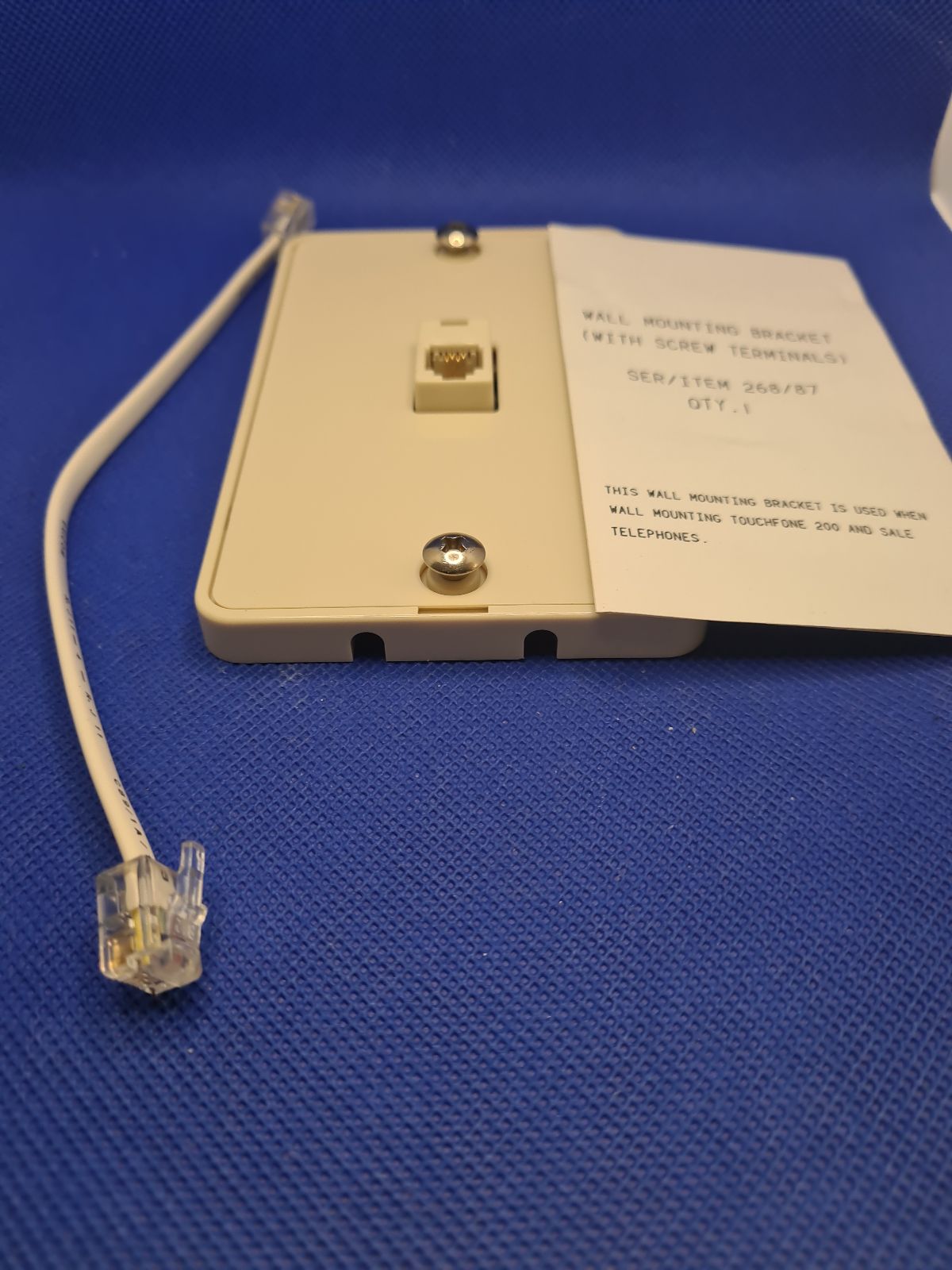 Telecom T200 wall mounting plate 268 - Old Phones Australia